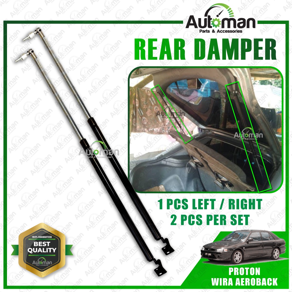 Proton Wira Aeroback Rear Bonnet Hood Absorber Damper Gas Lifter Left ...