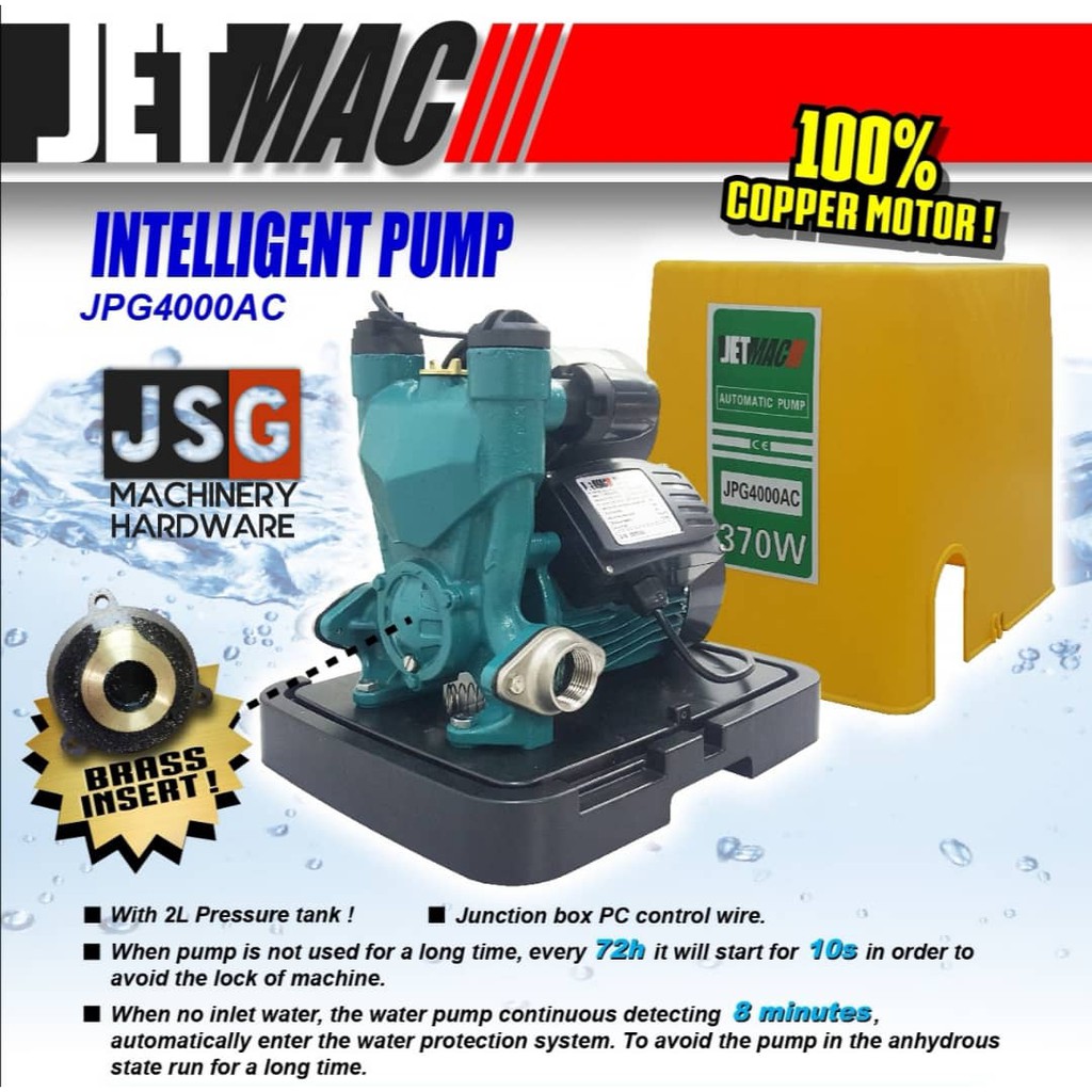 JETMAC JPG4000AC INTELLIGENT WATER PUMP. | Shopee Malaysia