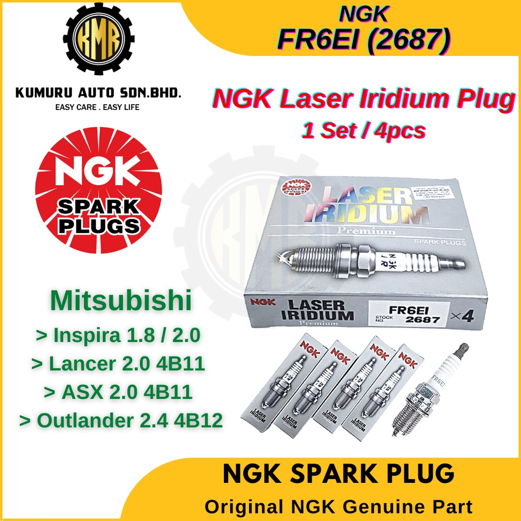 (1@Set) FR6EI 2687 NGK Laser Iridium Spark Plug Mitsubishi Lancer ASX ...