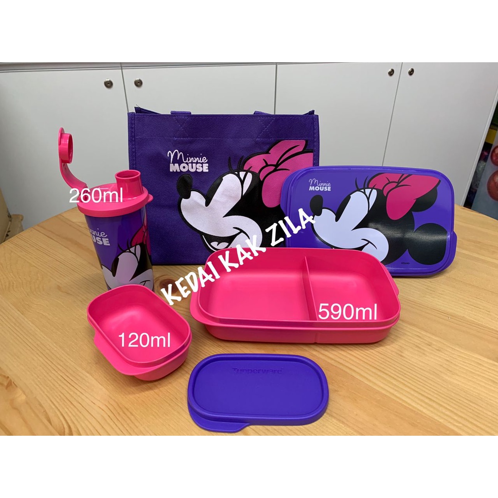 Tupperware Foodie Buddy Lunch Set / Mickey Minnie / Panda / Fox Bekas ...