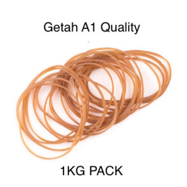 Rubber Bands / Getah Gelang /Getah Bulat A1 Quality (1KG Pack) | Shopee ...