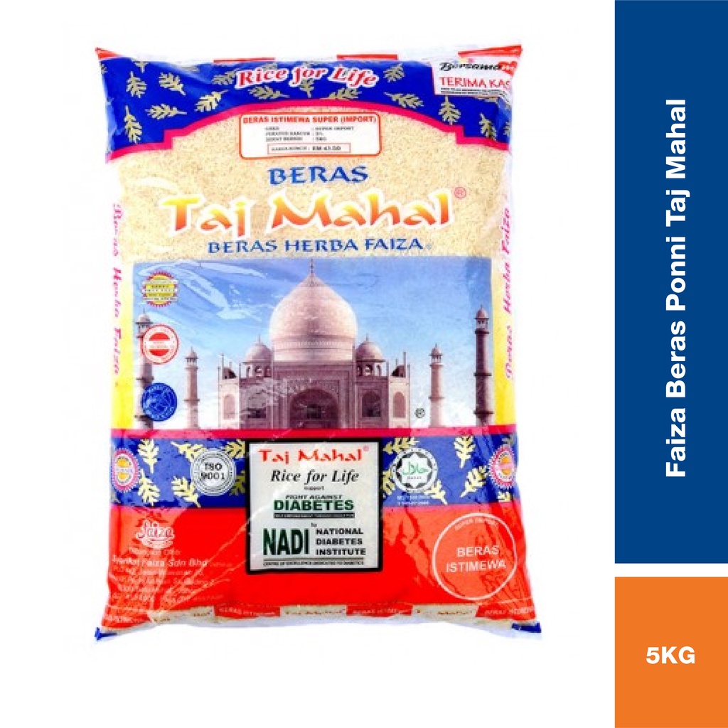 Faiza Beras Herba Ponni Taj Mahal (5kg) | Shopee Malaysia