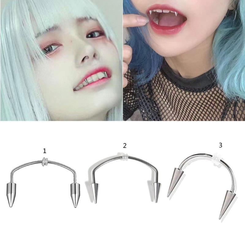 UU Dracula Nail Stainless Steel Smiley Piercing Jewelry Septum Piercing ...