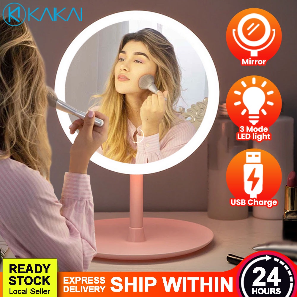 🔥PROMO🔥 LED Beauty Makeup Mirror 3 Modes White Warm Natural Ring Light ...