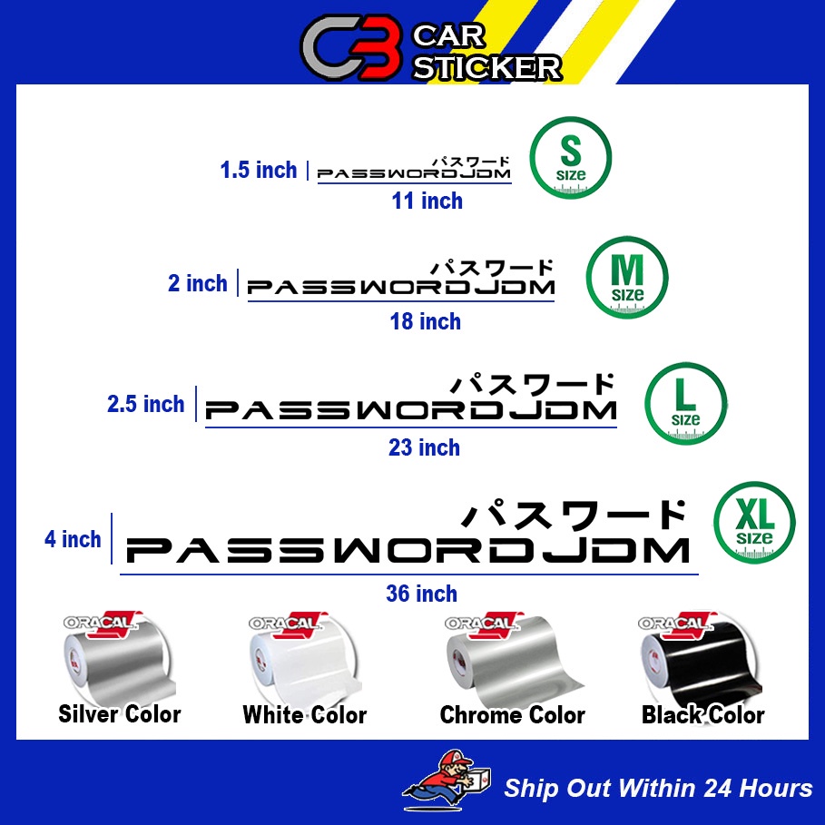 PASSWORDJDM Car Sticker / cs727 | Shopee Malaysia