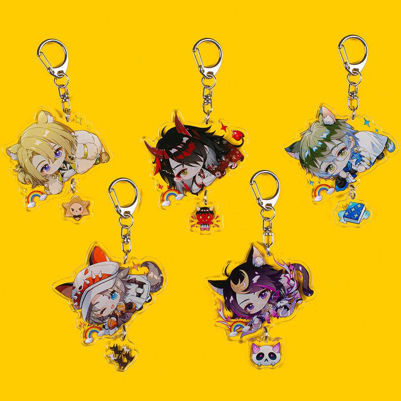 2022 Hot Anime Luxiem VTuber Vox Akuma Mysta Rias Cartoon Keychain ...