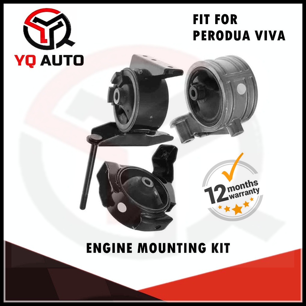 PERODUA VIVA 660 850 1.0 ENGINE MOUNTING KIT SET (3 PIECE) (12 MONTHS ...