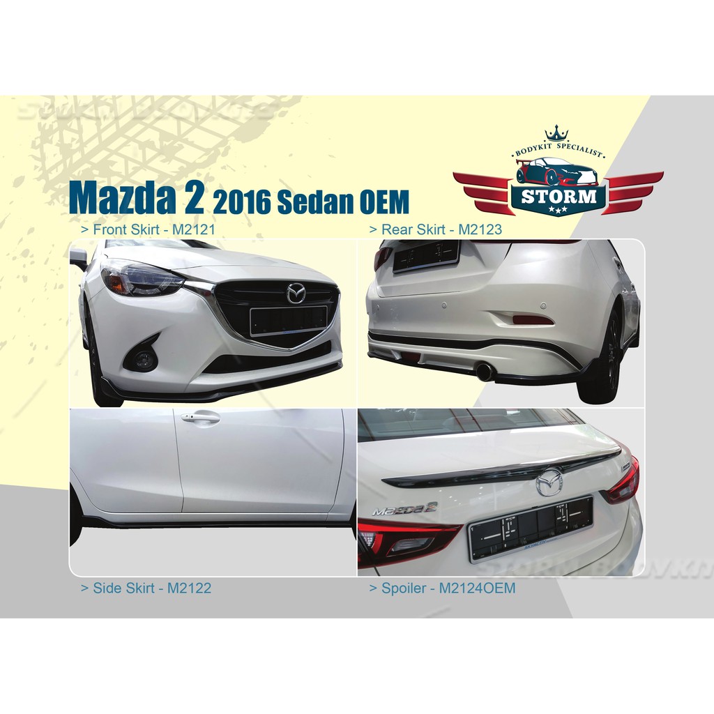 MAZDA 2 2016 ( OEM ) SEDAN BODYKITS WITH 2K COLOR PAINT | Shopee Malaysia