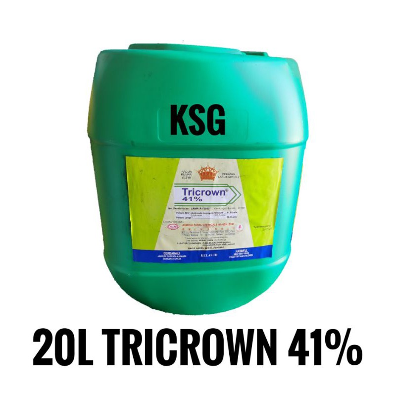 Offer Racun Rumput Tricrown 41% 20 Liter Glyphosate 41 Herbicide Sama ...