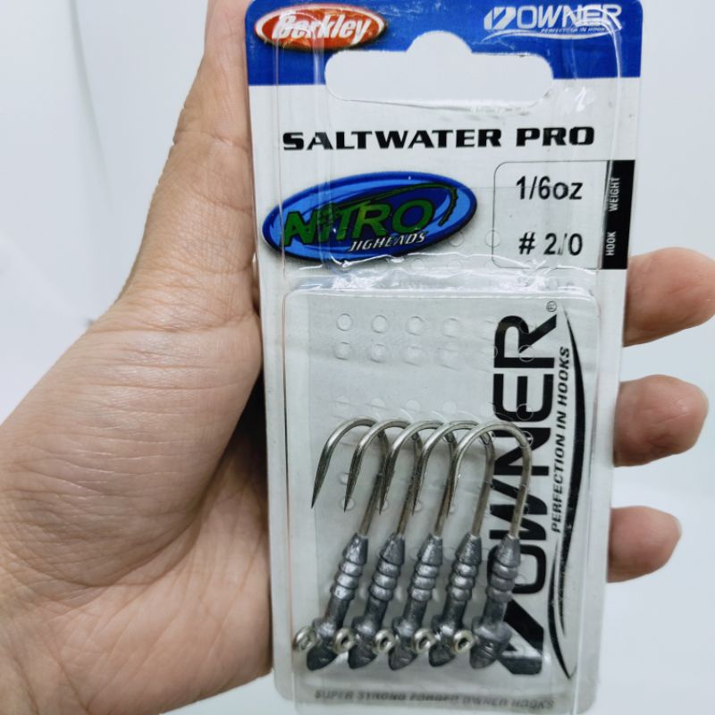 Berkley Jig head saltwater pro with Owner hook fishing hook jighead | Shopee Malaysia
