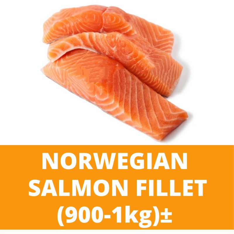Premium Norwegian Salmon Fillet Cut 4-5 pcs (900g-1kg+/-) 挪威三文鱼 Sung ...