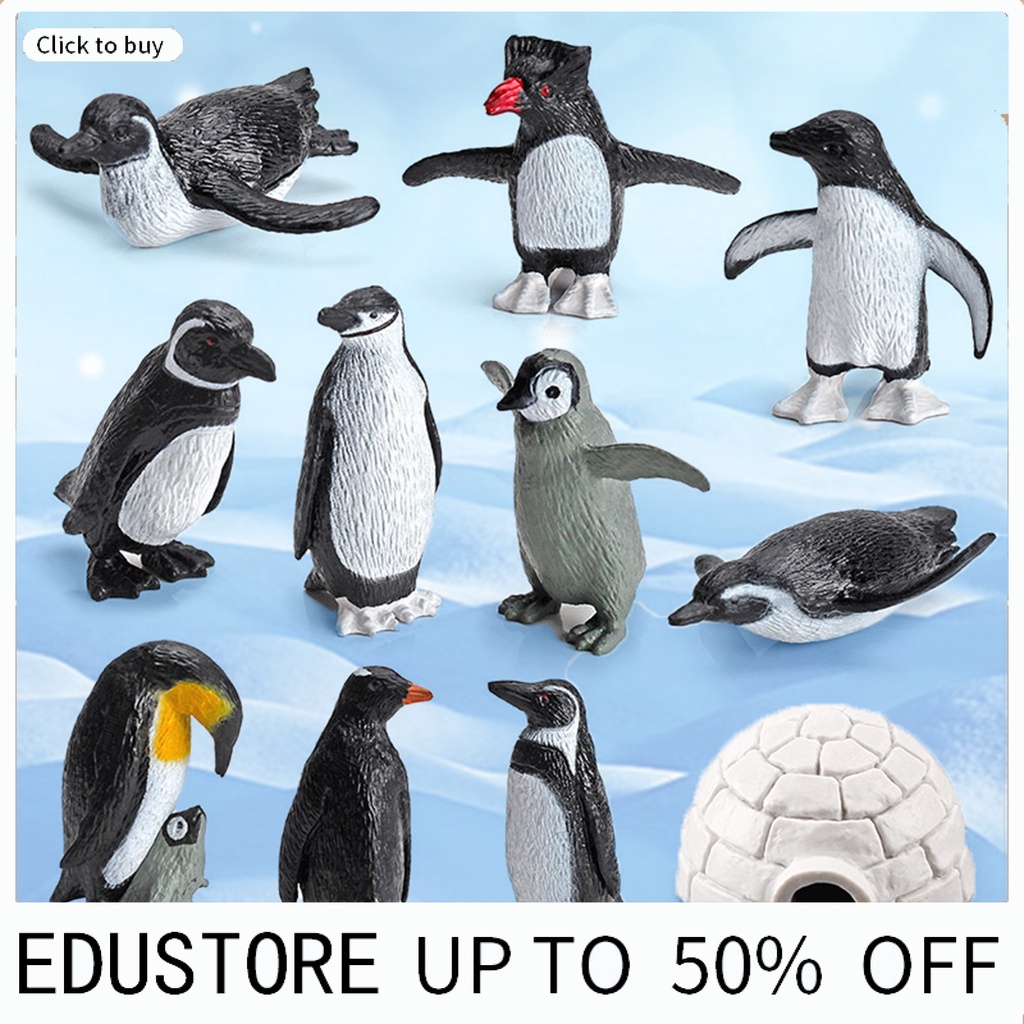 EDU- 11Pcs/ Set Penguin Model Smallest Detail Collectable Solid ...