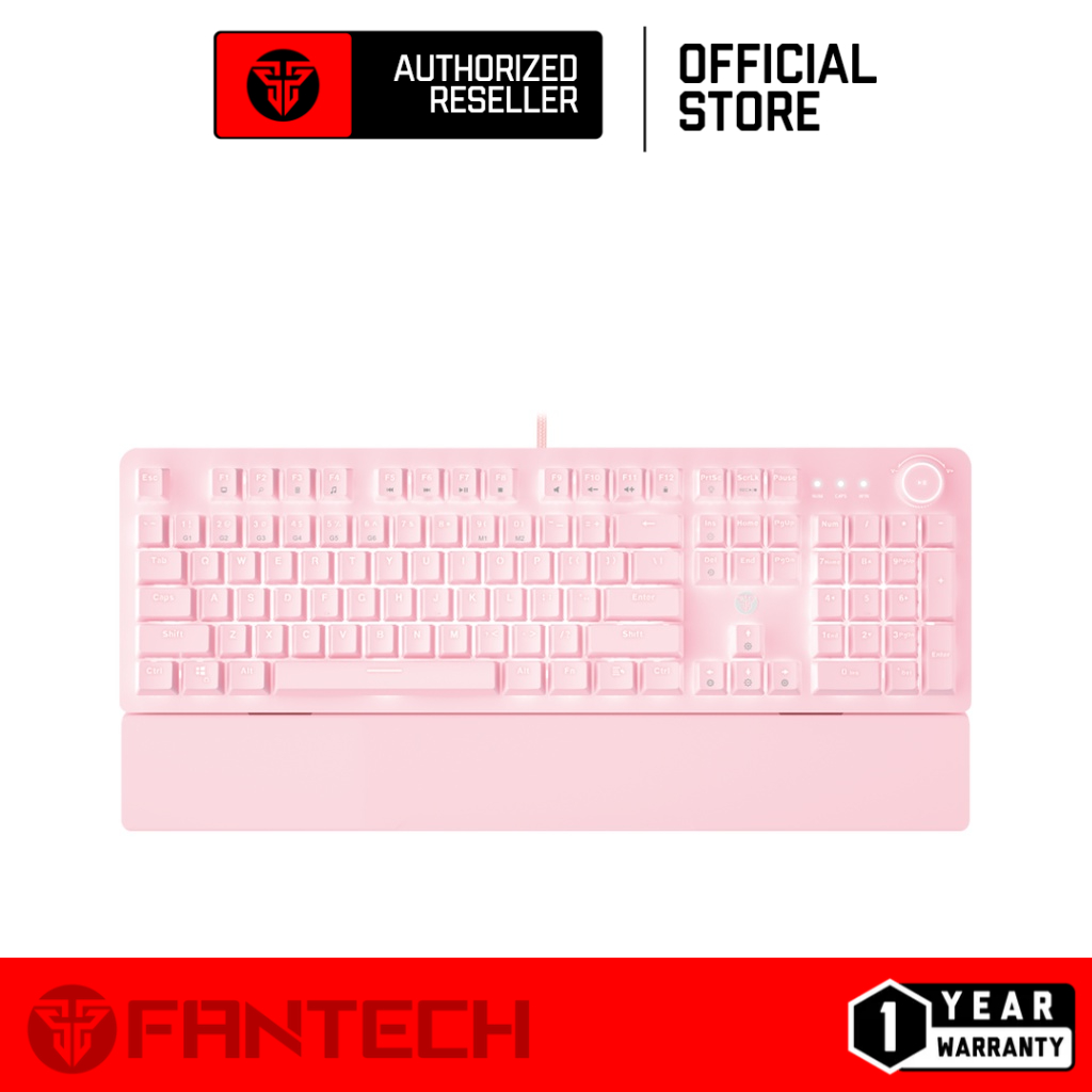 Fantech MK853 Pink Sakura Edition Wired Mechanical Keyboard Blue Switch ...