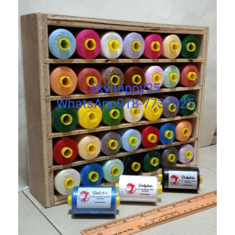 Rak benang boleh isi benang jahit 1000m dlm 35buku | Shopee Malaysia