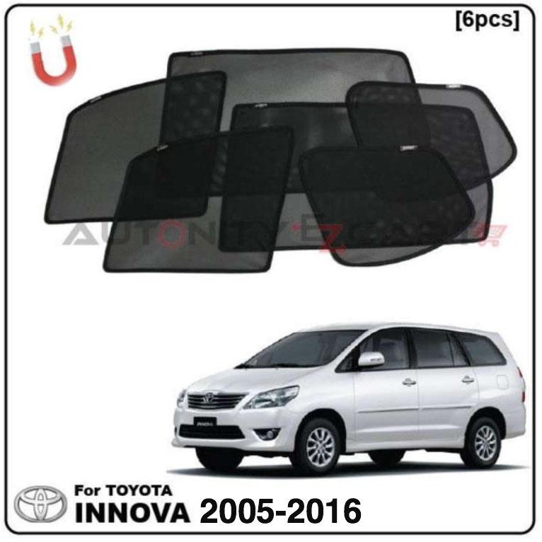 TOYOTA INNOVA 2005-2016 Magnetic & Clip On SMART SHADE UV Proof & Heat ...