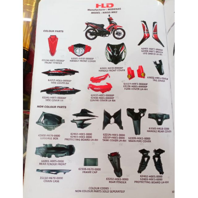 🔥HOT!🔥MODENAS KRISS MR2 Cover set | Shopee Malaysia