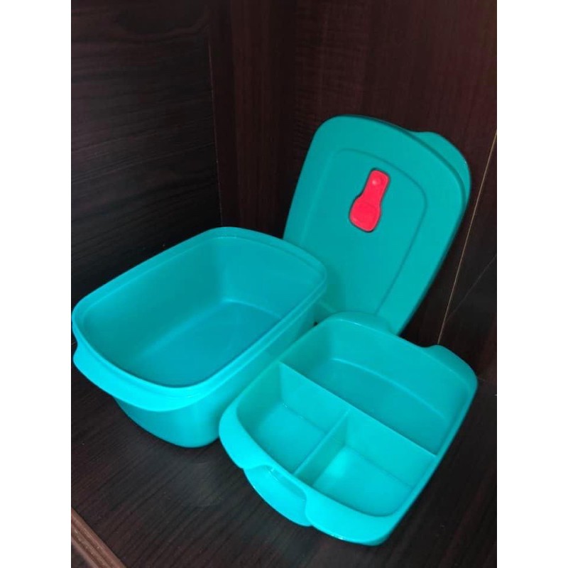 Tupperware Reheatable Divided Lunch Box (1) | Shopee Malaysia