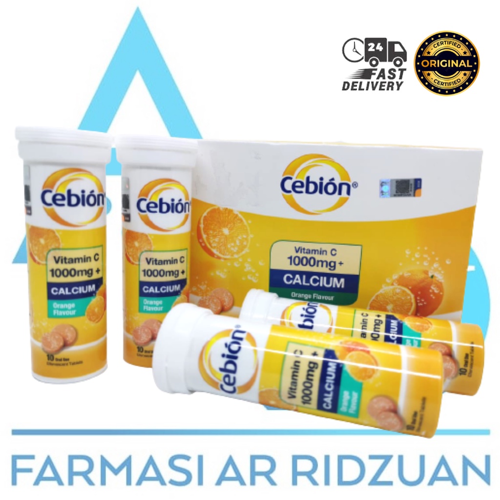 Cebion Vitamin C 1000mg + Calcium Effervescent Tablet (10's/40's ...