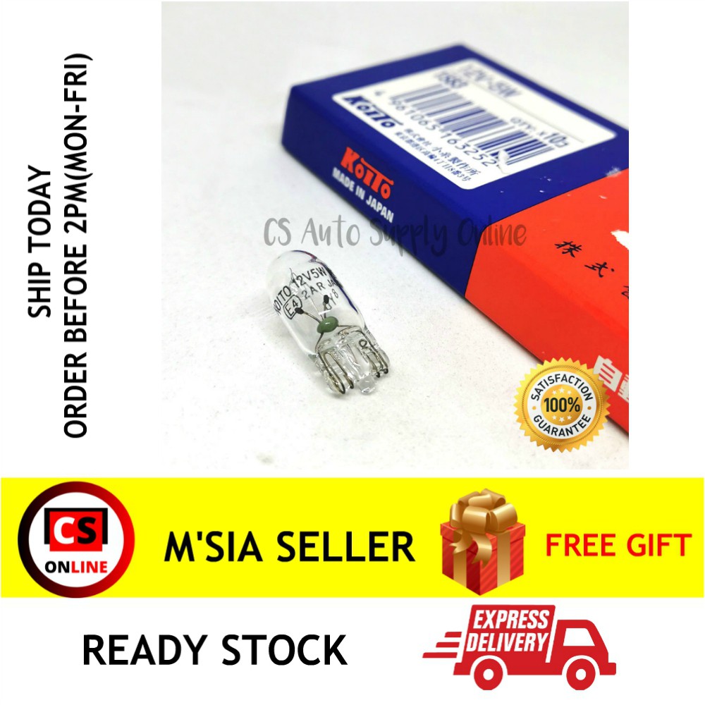 CS 1pc x Koito Japan Original W5W T10 Genuine Toyota Bulbs Turn Signal ...