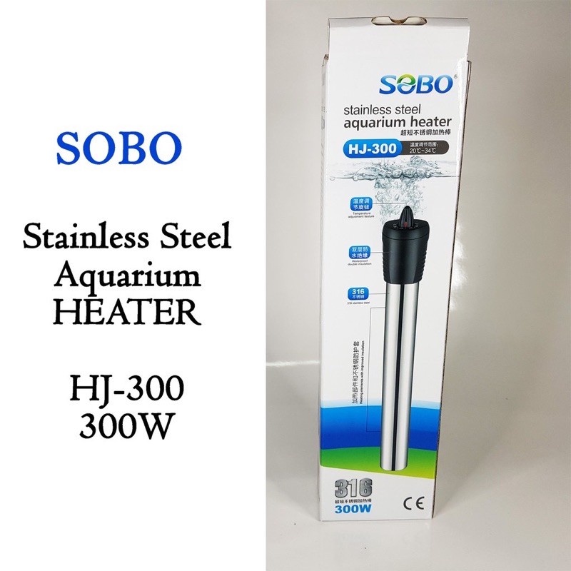 SOBO HJ-300 Aquarium Stainless Steel Heater 300w | Shopee Malaysia