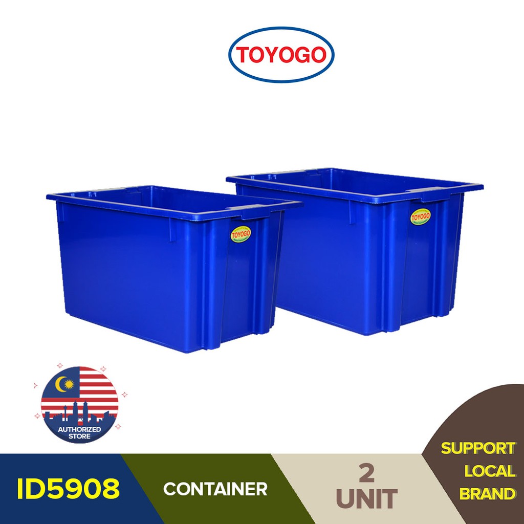 Toyogo Large Industrial Stackable Nestable Container Basket Storage Box ...