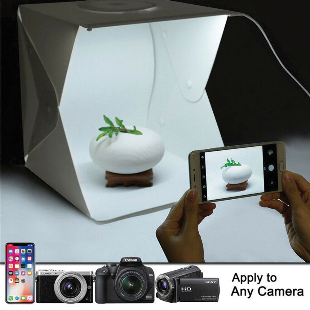 (Ready Stock) EASYGO 40cm Portable Studio Photo LIGHT TENT DUAL LED ...