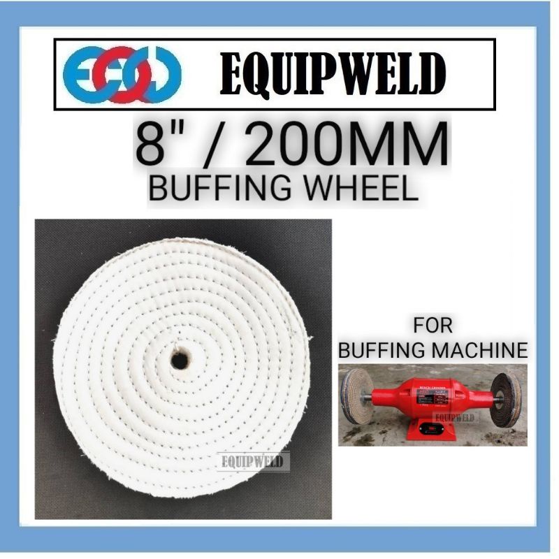 ACCESORRIES - 8" 200MM WHITE CLOTH WHEEL FOR BUFFING MACHINE (HEAVY ...