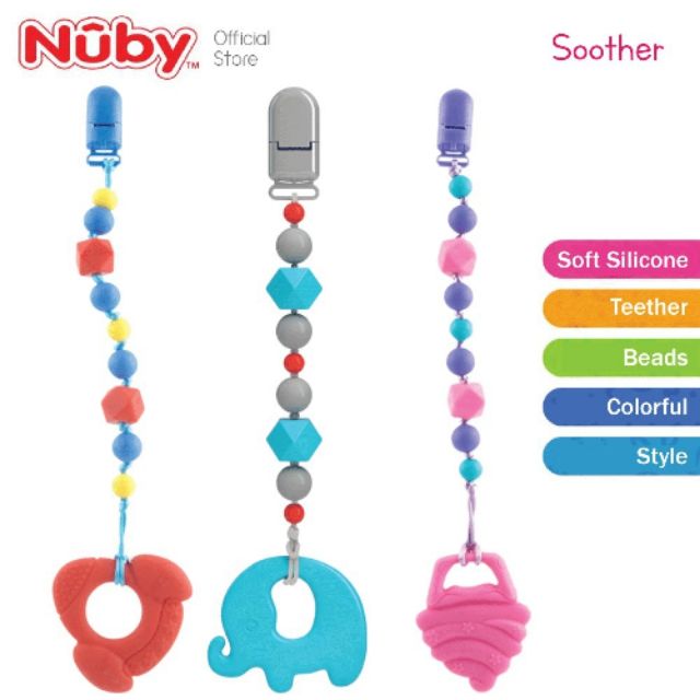 Nuby Silicone Pacifinder with Teether Toy 0m+ Combo Pack | Shopee Malaysia