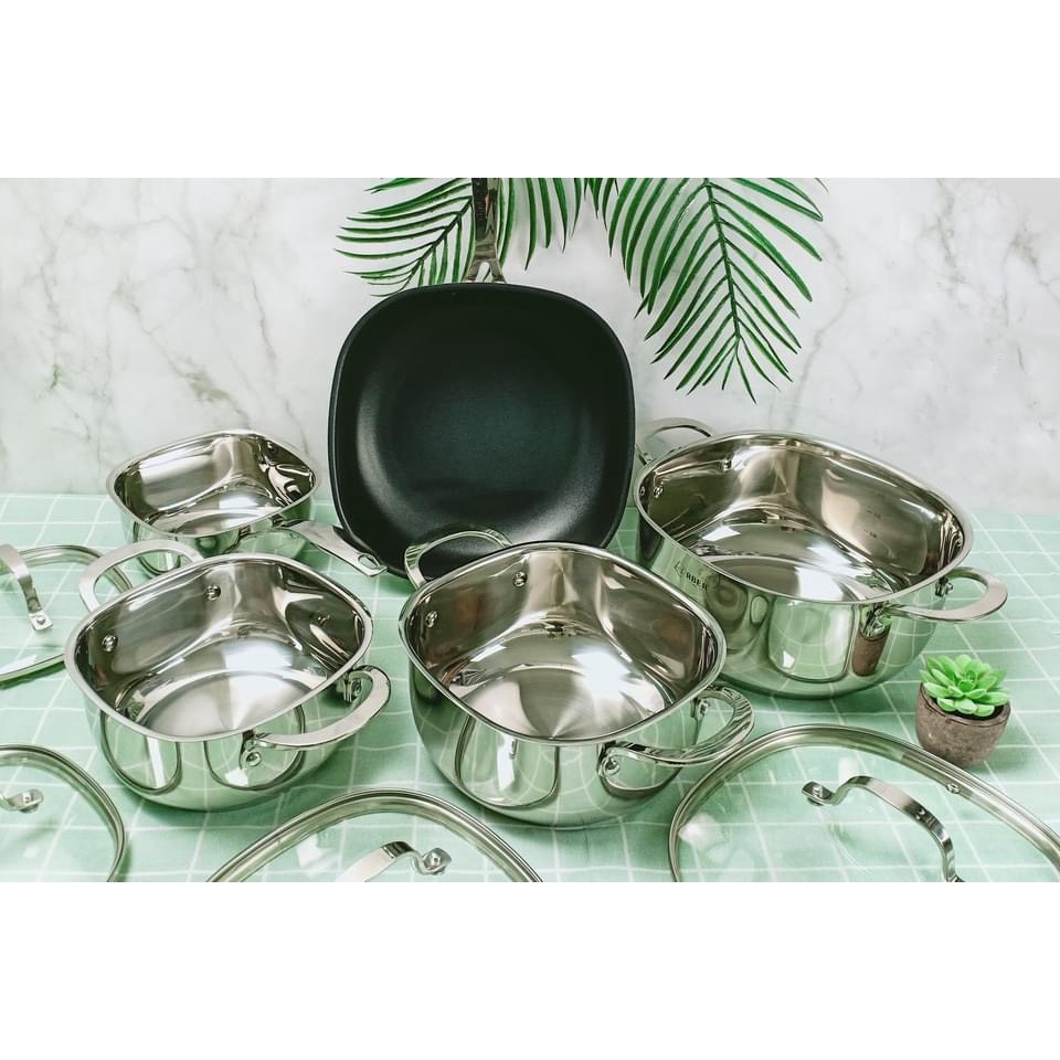 ARBER NATURAL QUARTZ 5-STAINLESS COOKER SET | Shopee Malaysia