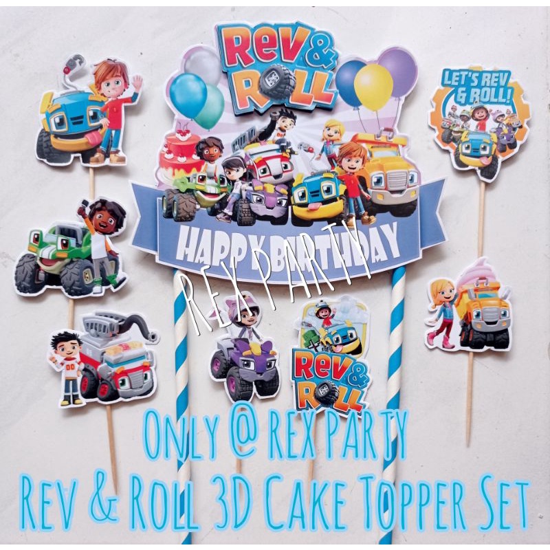 Rev and Roll Cake Topper/3D Cake Topper Rev and Roll/Rv and Roll Cake ...