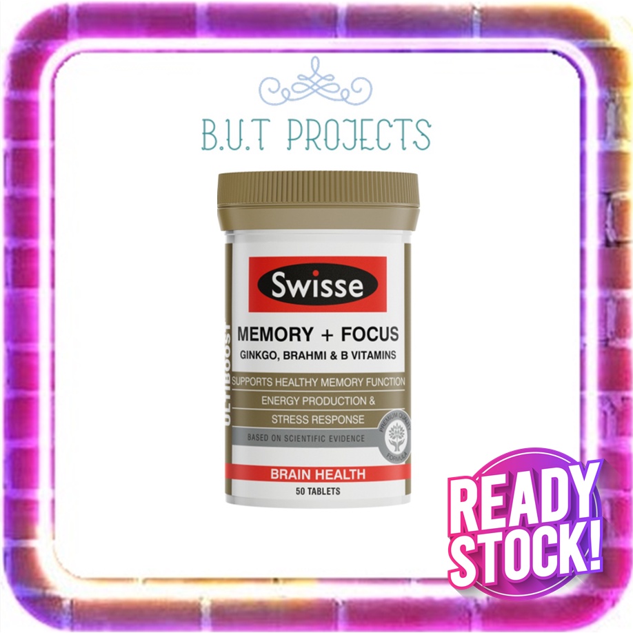[100% IMPORT Date: 07/2026] Swisse 银杏记忆片 Ultiboost Memory + Focus ( 50 Tablets ) ( Made In ...