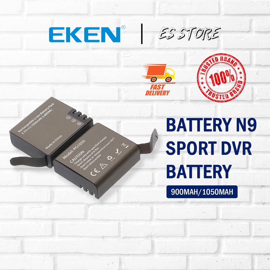 3.7V 900mAH / 1050mAH EKEN BATTERY N9 Sport DVR Battery Li-ion Battery ...