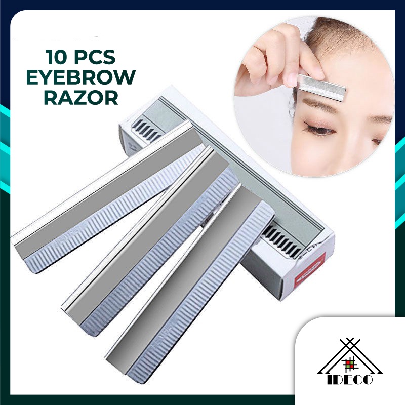 iDECO™ 10pcs Eyebrow Trimming Blade Embroidery Blade Eyebrow Scraping ...