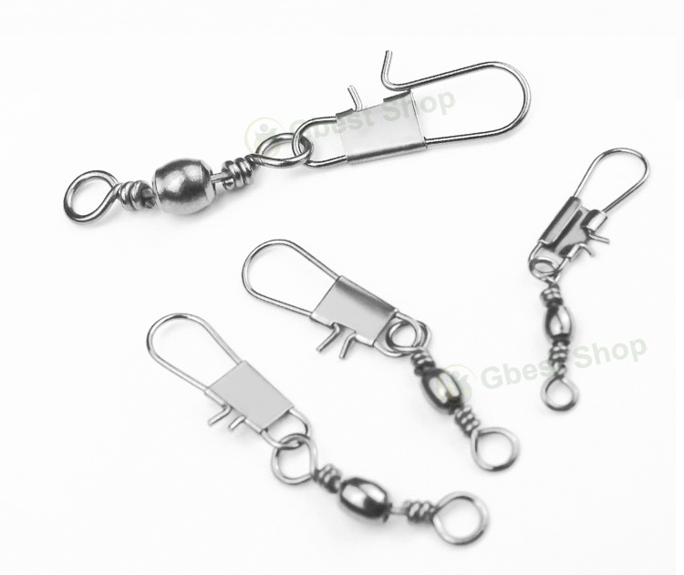 50PCS Fishing Connector Pin Line With Interlock Buckle Tackle Hanging ...