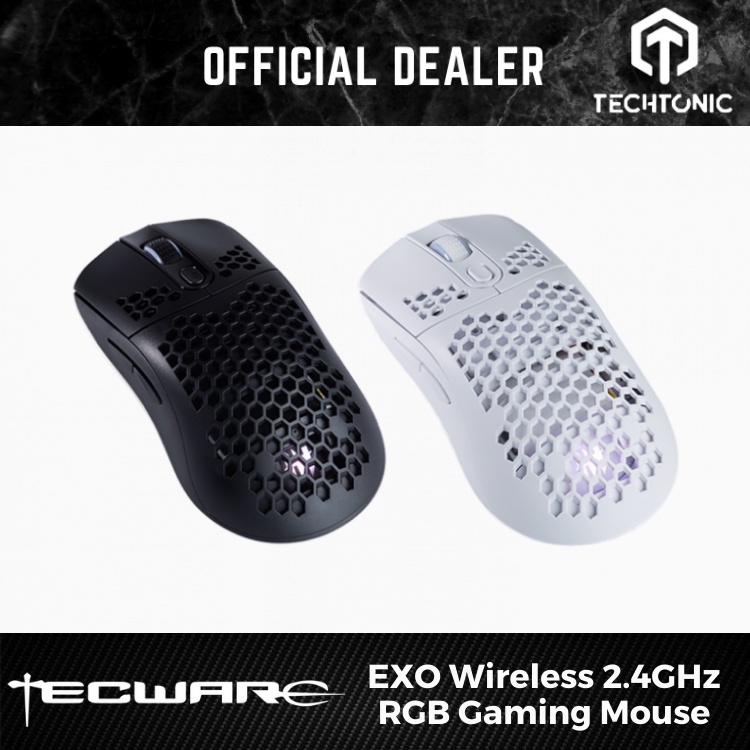 Tecware Exo Wireless RGB Gaming Mouse [Black / White] | Shopee Malaysia
