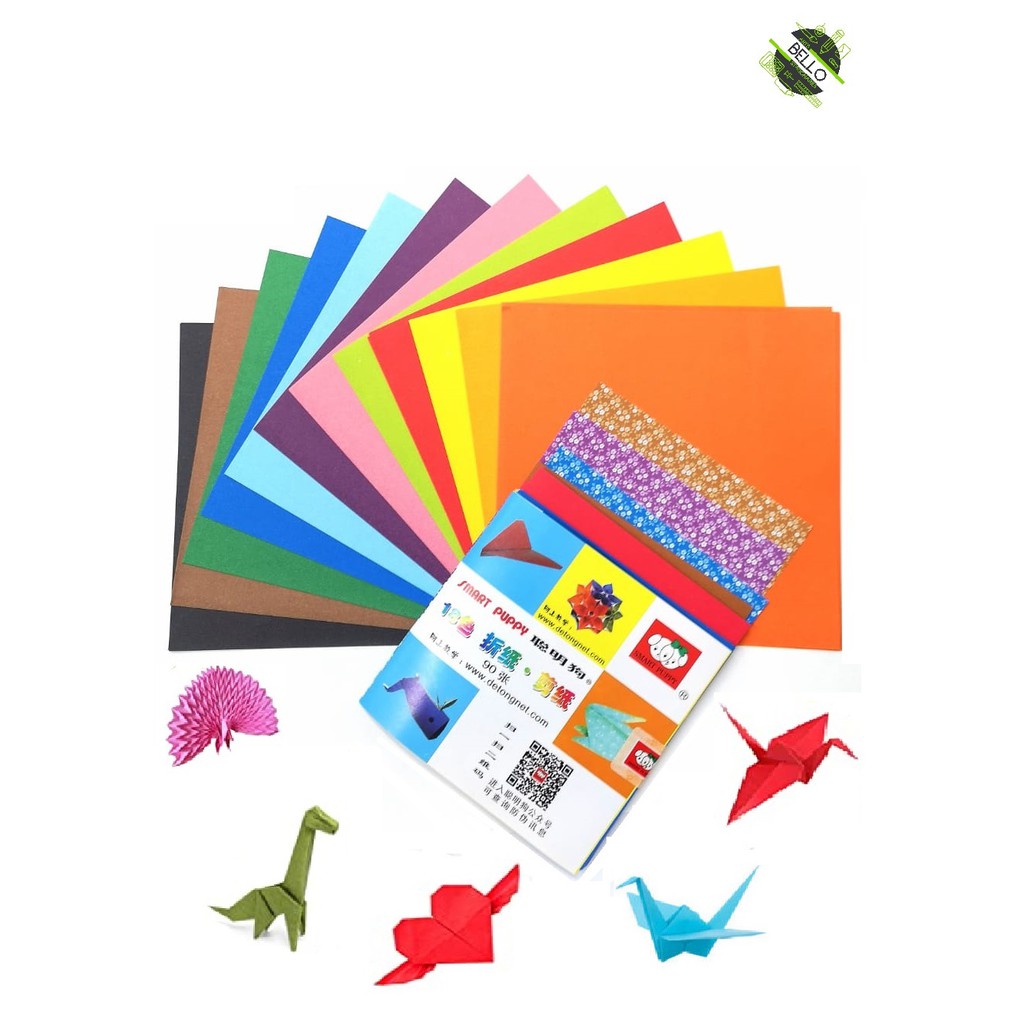 Origami Paper 100’s Mix 10 Colours | Shopee Malaysia