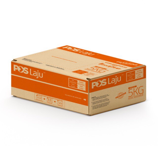 READY STOCK Pos Laju Prepaid Box - Orange/Red (M) | Shopee Malaysia