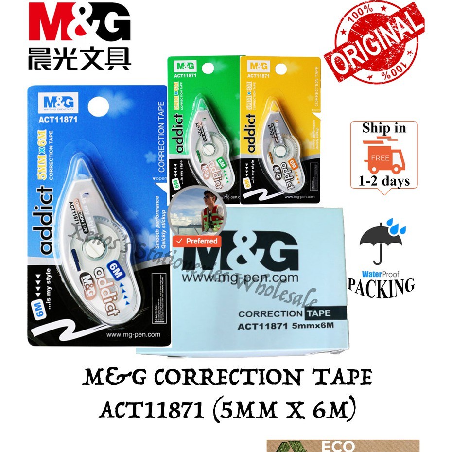 M&G 18075 CORRECTION TAPE 18075 5MM X 6M ACT11871 / ACT18075 (READY ...