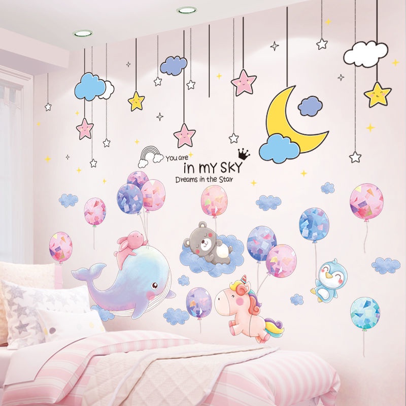 Kertas Dinding Self-Adhesive Girl Bilik Tidur Bedside Background ...