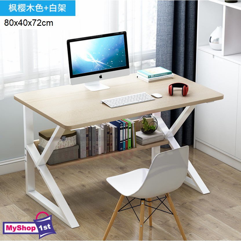 [PREMIUM] Wooden Office Computer Desks Workstation Desks With Storage ...