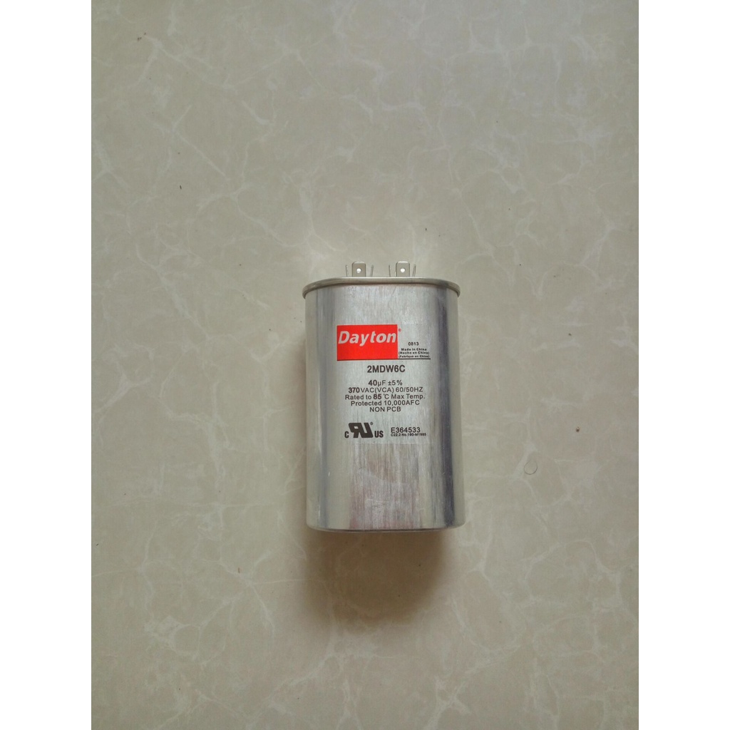 Capacitor 40UF/370VAC Oval Capacitor Volume 70 * 45 * 105mm Machine ...