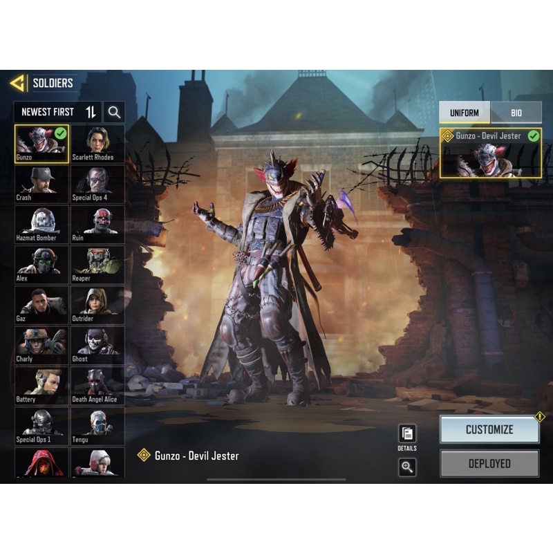 Call Of Duty Mobile Account (legendary gunzo -full set) | Shopee Malaysia
