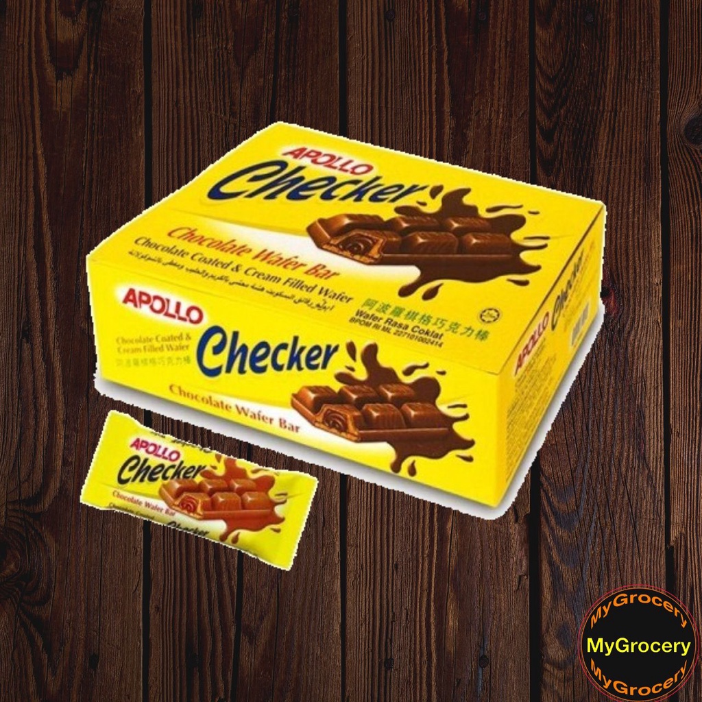 [MGC] Apollo Checker Chocolate Wafer Bar 24pieces x 15gm (1788 ...