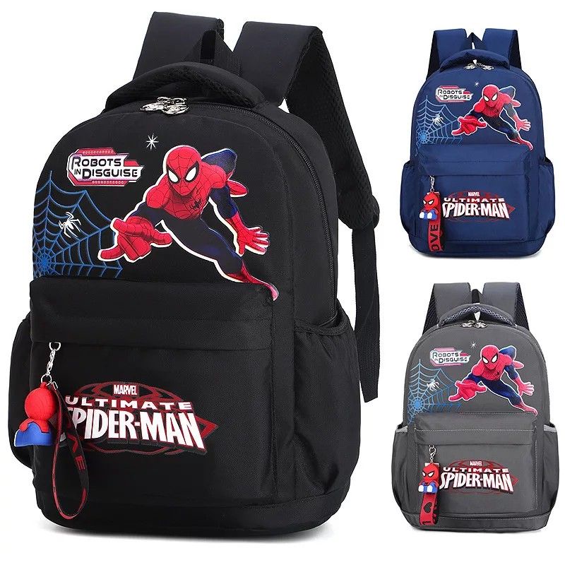 Children's School Bag Spiderman Backpack Cartoon Cute Superman Shoulder ...