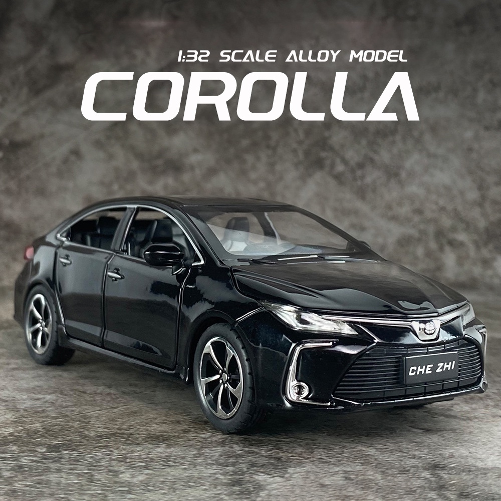 【RUM】1:32 Scale Toyota Corolla Alloy Car Model Light & Sound effect ...