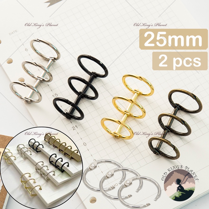 3 Rings Metal Loose Leaf Book Binder Hinged Rings Metal Ring A5 A6 A7 ... 3 Rings Metal Loose Leaf Book Binder Hinged Rings Metal Ring A5 A6 A7 ...
