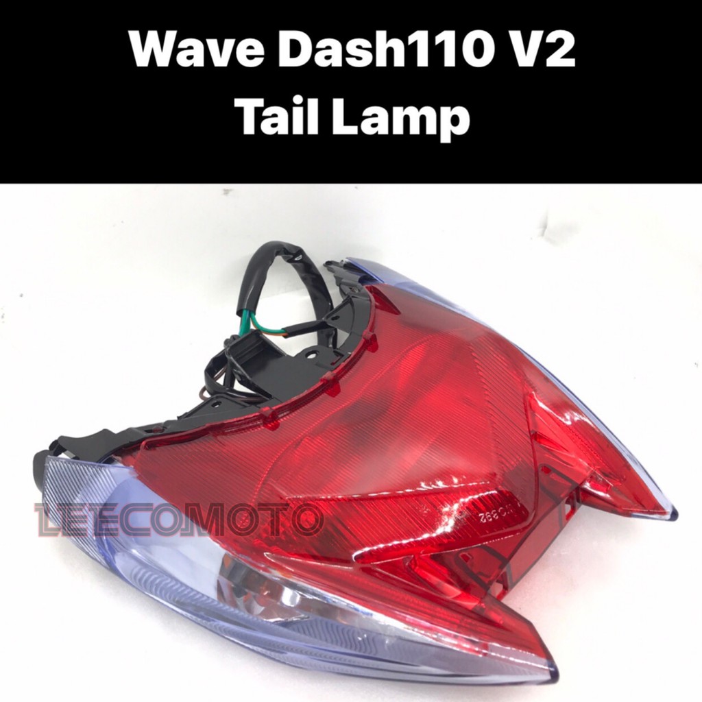 HONDA WDASH-II TAIL LAMP ASSY ( VISS ) WITH SOCKET // WAVE DASH DASH110 NEW V2 LAMPU BELAKANG ...