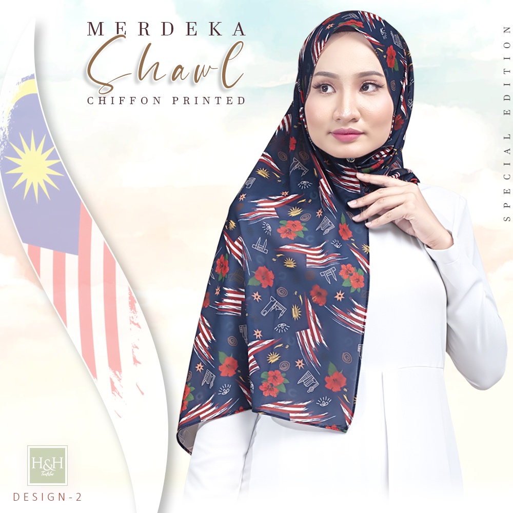 🎀Merdeka 2022 🎀 Merdeka Tudung Shawl MERDEKA Pattern | Shopee Malaysia