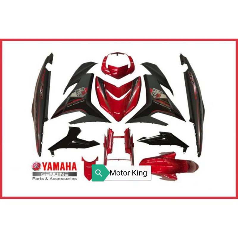 Stripe Sticker Coverset Yamaha Y15 Y15ZR V1 ( Merah Robot ) Ysuku 100% ...