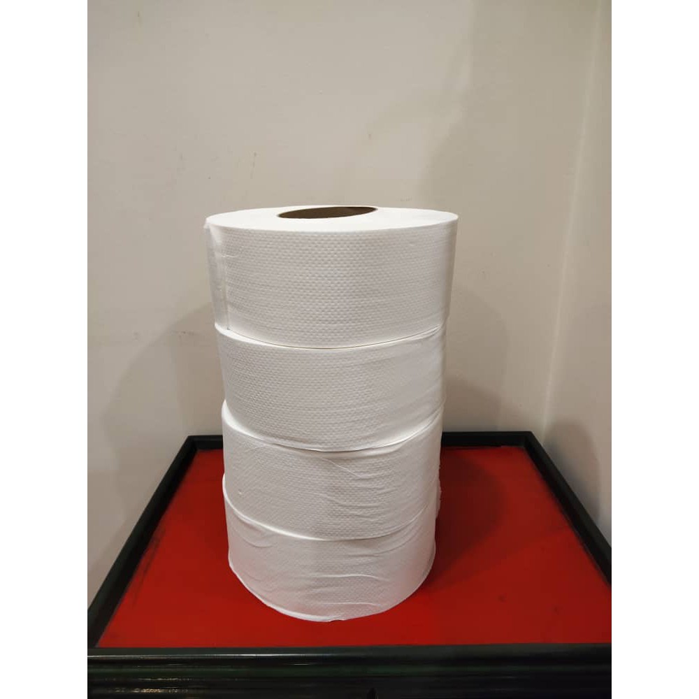(4 ROLLS) 2-PLY Jumbo Roll Tissue (JRT) - Virgin Pulp | Shopee Malaysia